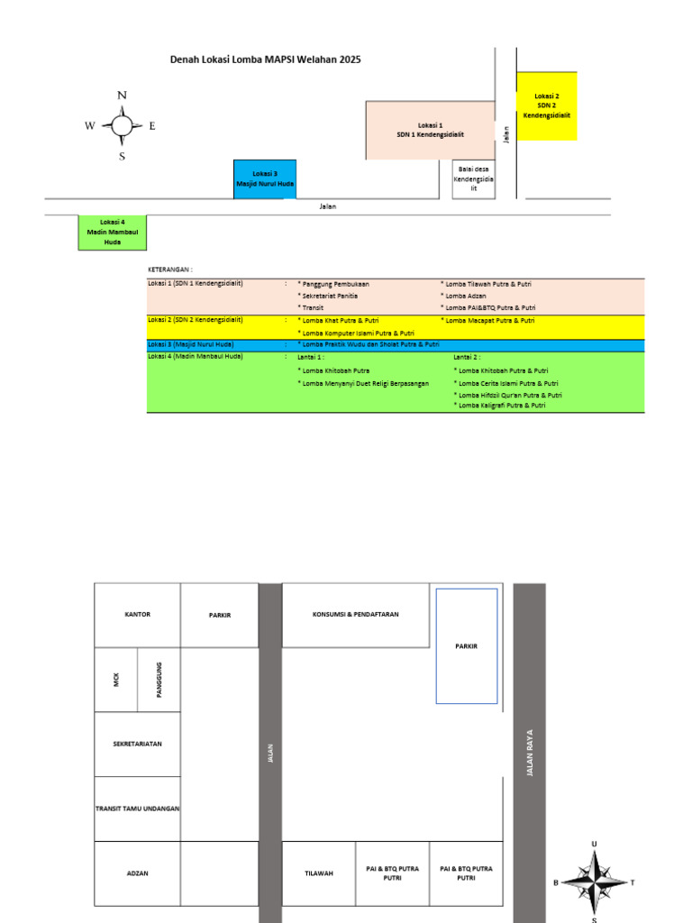 Denah Lomba Mapsi 2025 | PDF