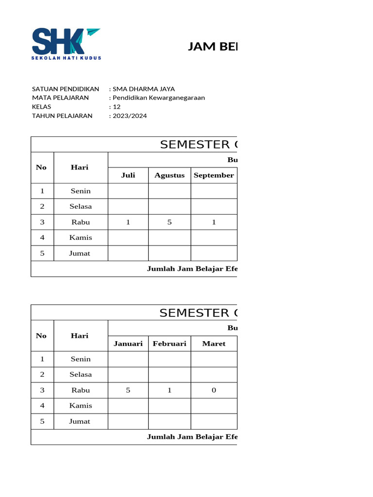 Prota dan Prosem SMA 12 PKN | PDF