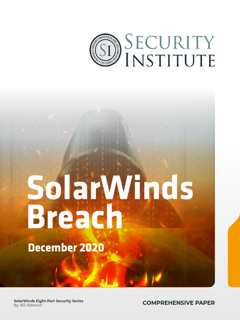 SolarWinds Breach Comprehensive Analysis SN 4102 1 | PDF | Domain Name System | Security