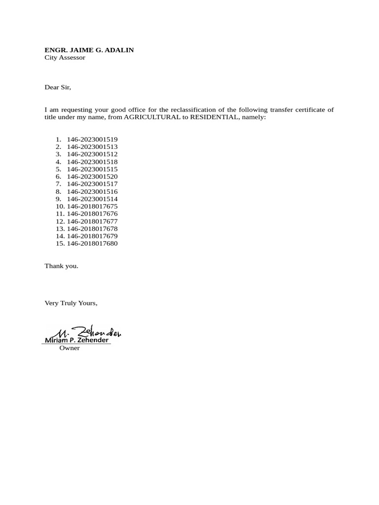 Request Letter | PDF