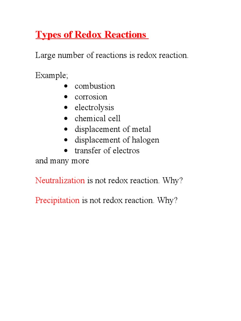 Understanding Redox and Neutralization | PDF