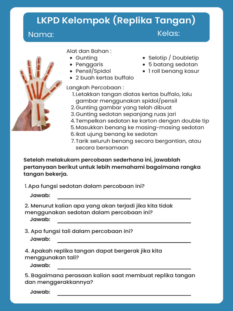 Percobaan Replika Tangan Sederhana | PDF
