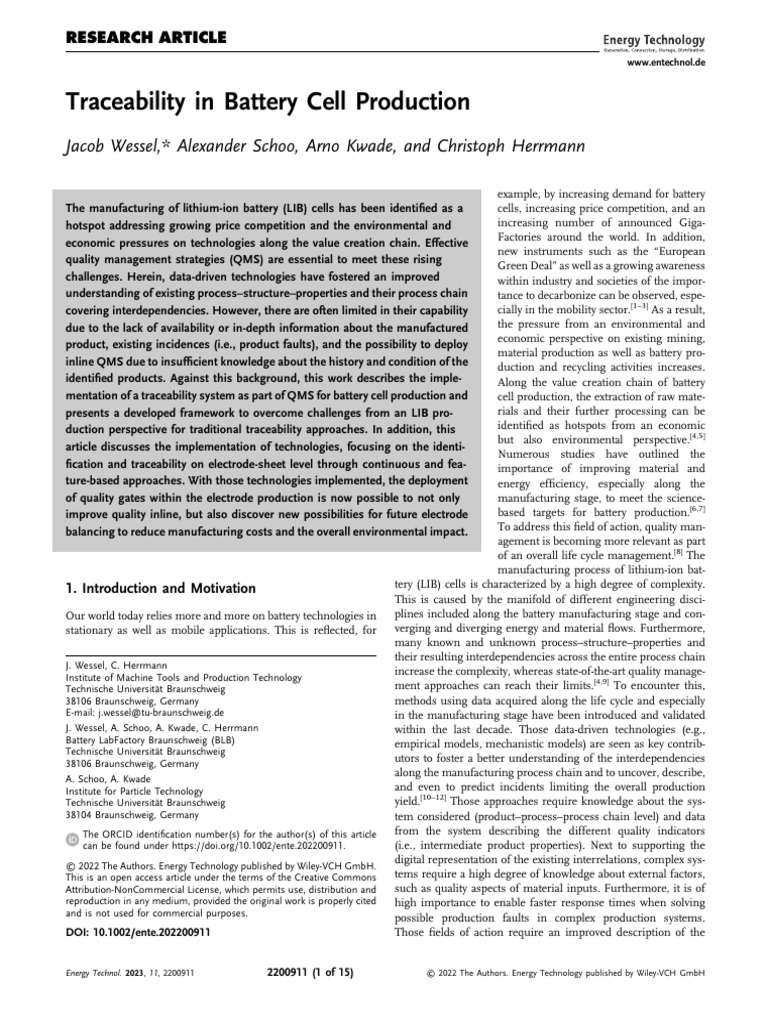 Slurry to Cell Traceability Framework | PDF | Six Sigma | Standard ...