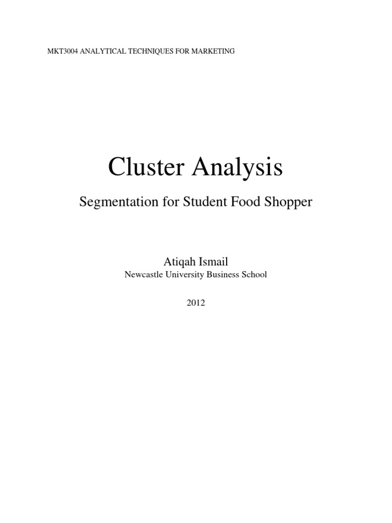 Cluster Analysis | PDF | Cluster Analysis | Factor Analysis