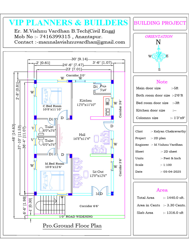 Kalyan Chakravarthy GF Final Plan | PDF | Architectural Design | Architecture