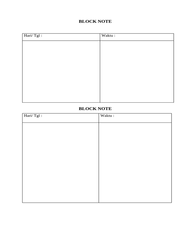 Block Note | PDF