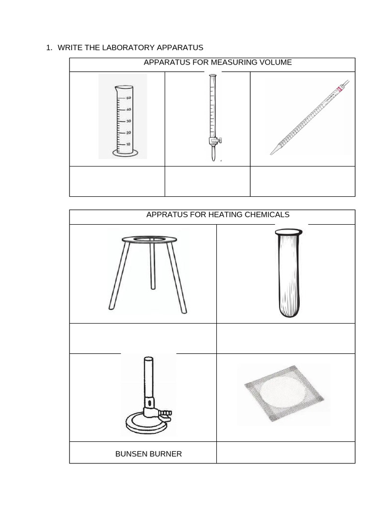 Laboratory Apparatus and Safety Symbols | PDF | Evaporation | Chemistry