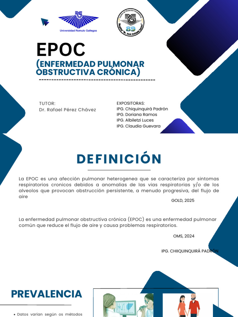 EPOC: Definición, Prevalencia y Diagnóstico | PDF | Enfermedad pulmonar ...