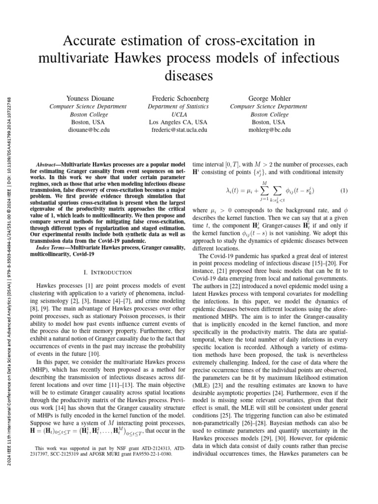 Estimating Cross-Excitation in Hawkes Models | PDF | Linear Regression ...