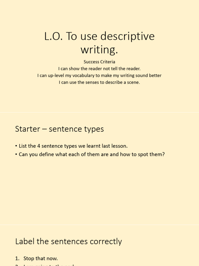 Mastering Descriptive Writing Skills | PDF