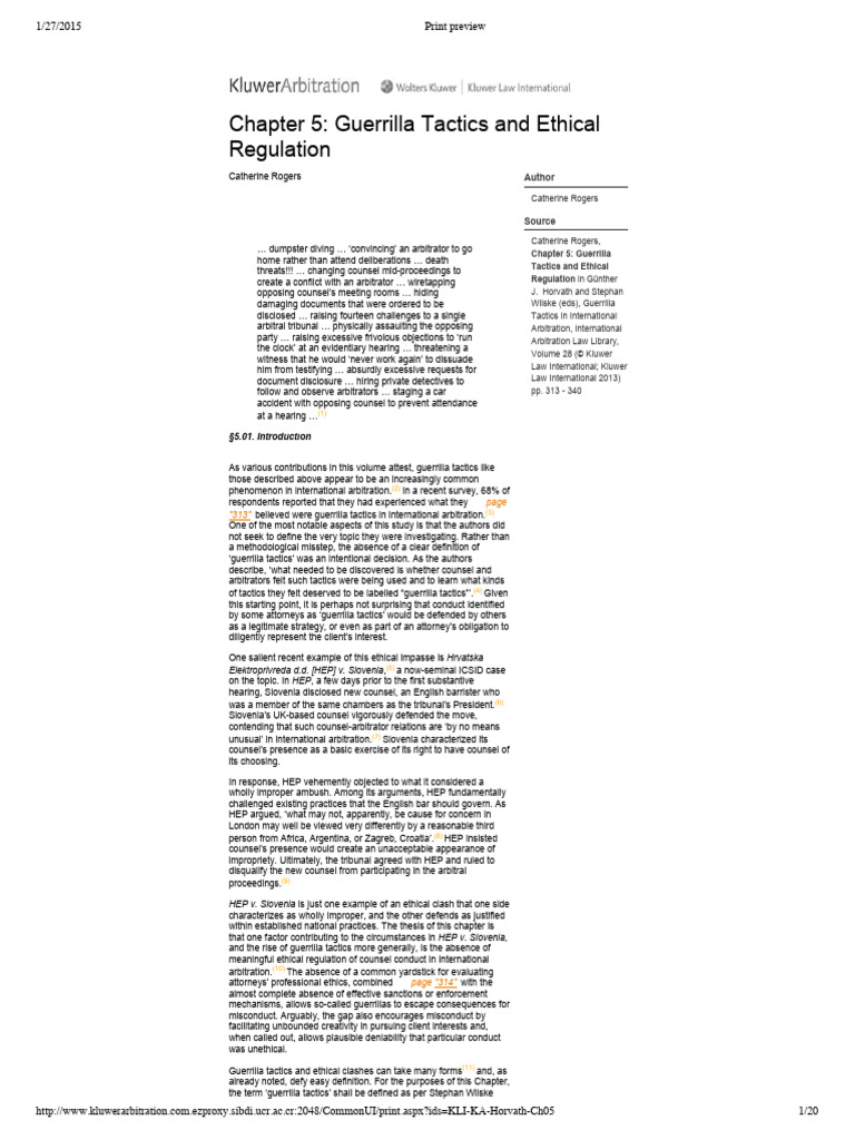 Chapter 5 - Guerrilla Tactics and Ethical Regulation | PDF | Discovery ...