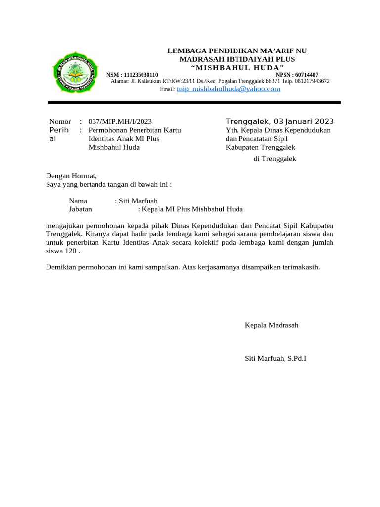 Surat Permohonan | PDF