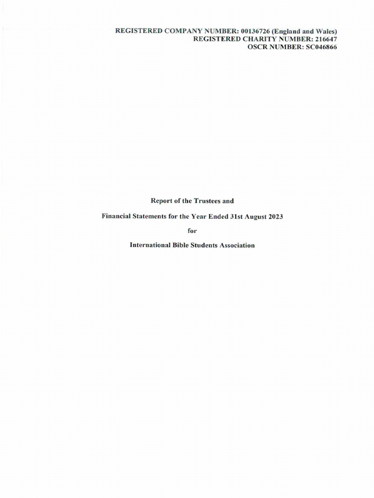 Report Ago 2023 - Company00136726 | PDF | Audit | Going Concern