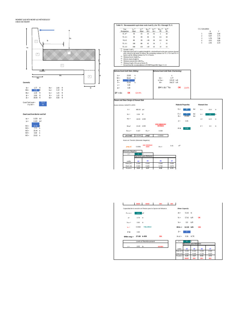 Moment Slab Design Using NCHRP 663 | PDF | Structural Engineering ...