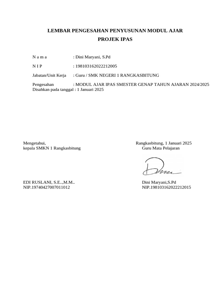 Modul Ajar IPAS SMK 2024/2025 | PDF