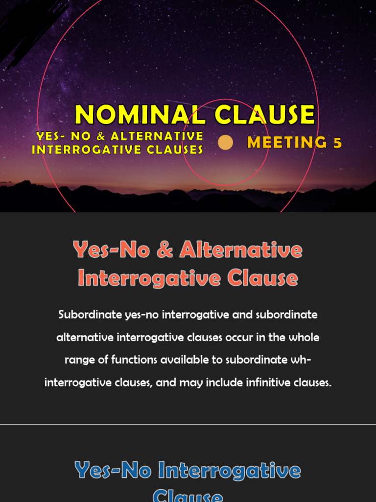 Understanding Yes-No Interrogative Clauses | PDF | Clause | Question