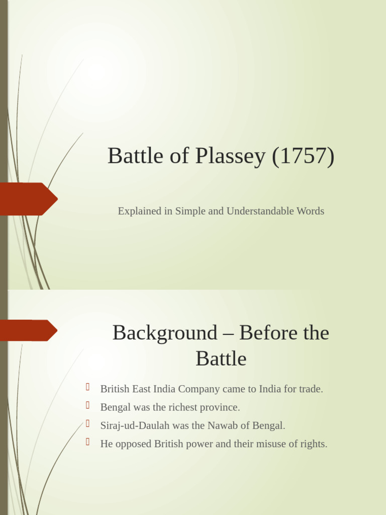 Battle of Plassey Presentation | PDF