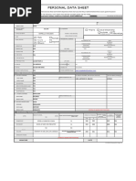 Personal Data Sheet 2023 Template | PDF
