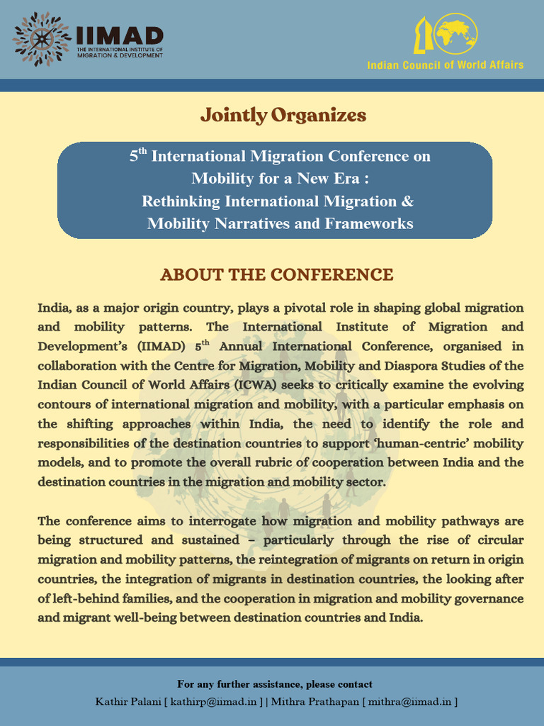 5th International Migration Conference | PDF | Human Migration ...