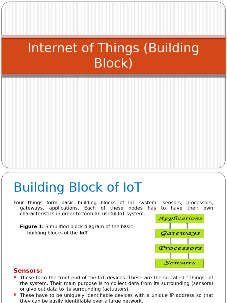 Basic Building Blocks of IoT Systems | PDF | Internet Of Things ...