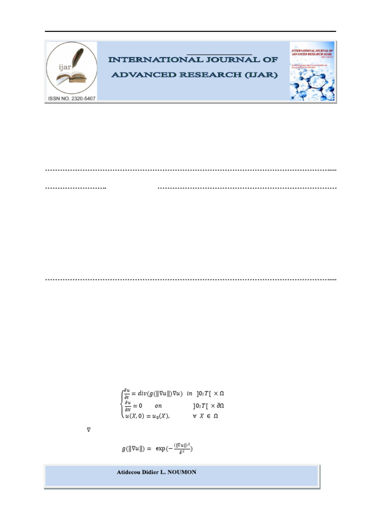 Non-Isotropic Diffusion in Image Processing | PDF | Mean Squared Error ...