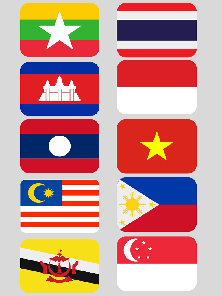 Light Green Illustrative Asean Countries Group Work | PDF