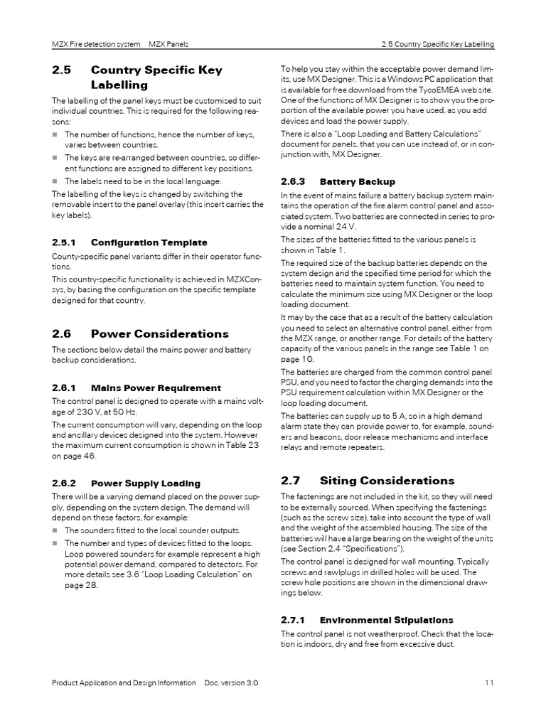 MZX Fire Detection System Overview | PDF | Power Supply | Mains Electricity