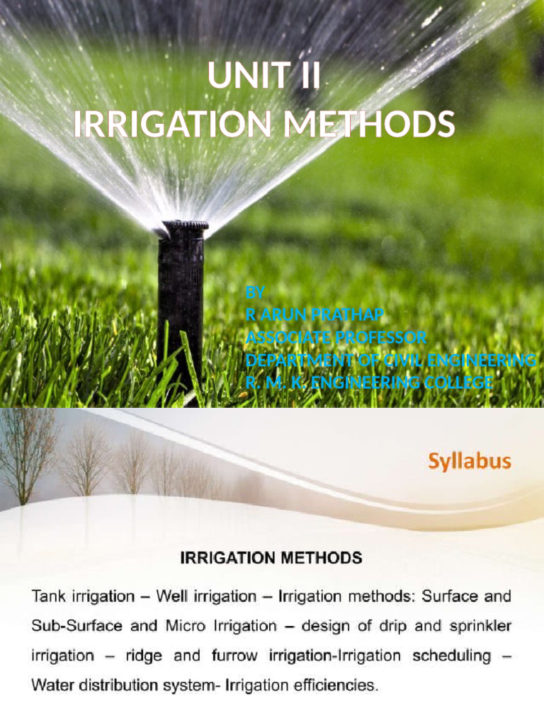 Irrigation Methods Overview | PDF