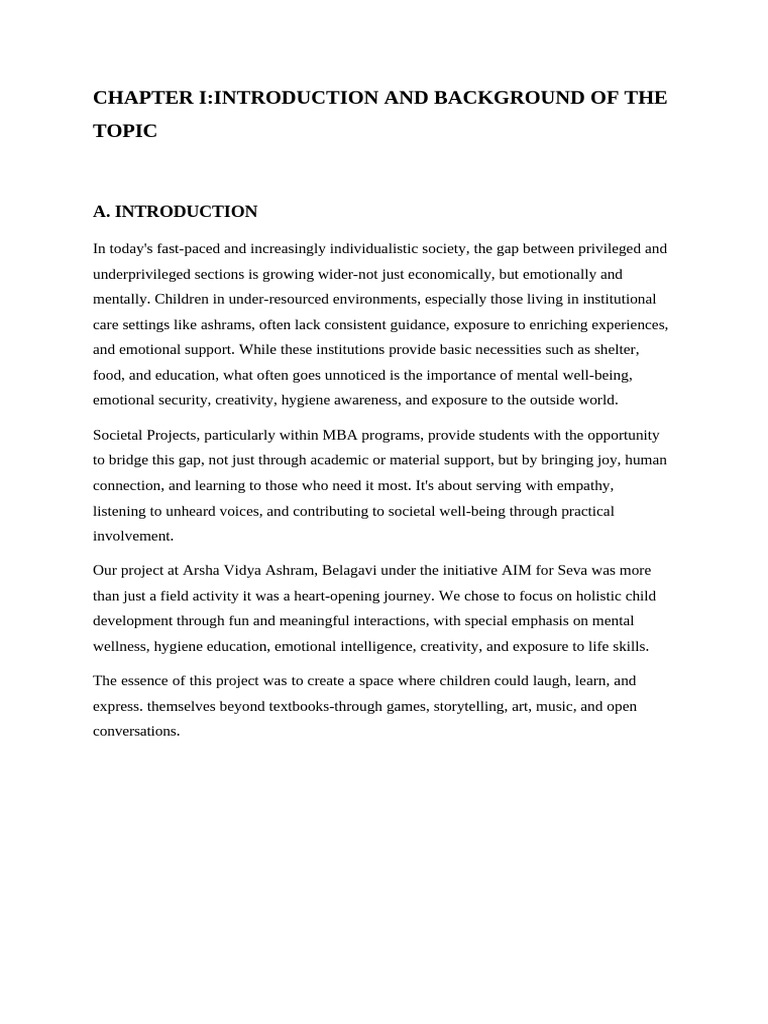 Holistic Child Development at Arsha Vidya | PDF | Well Being | Mental ...