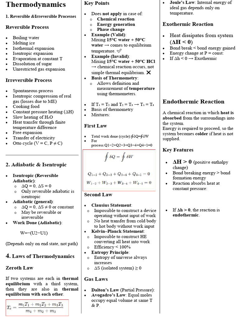 Exothermic Reaction: Heat Dissipates From System | PDF | Heat | Second ...