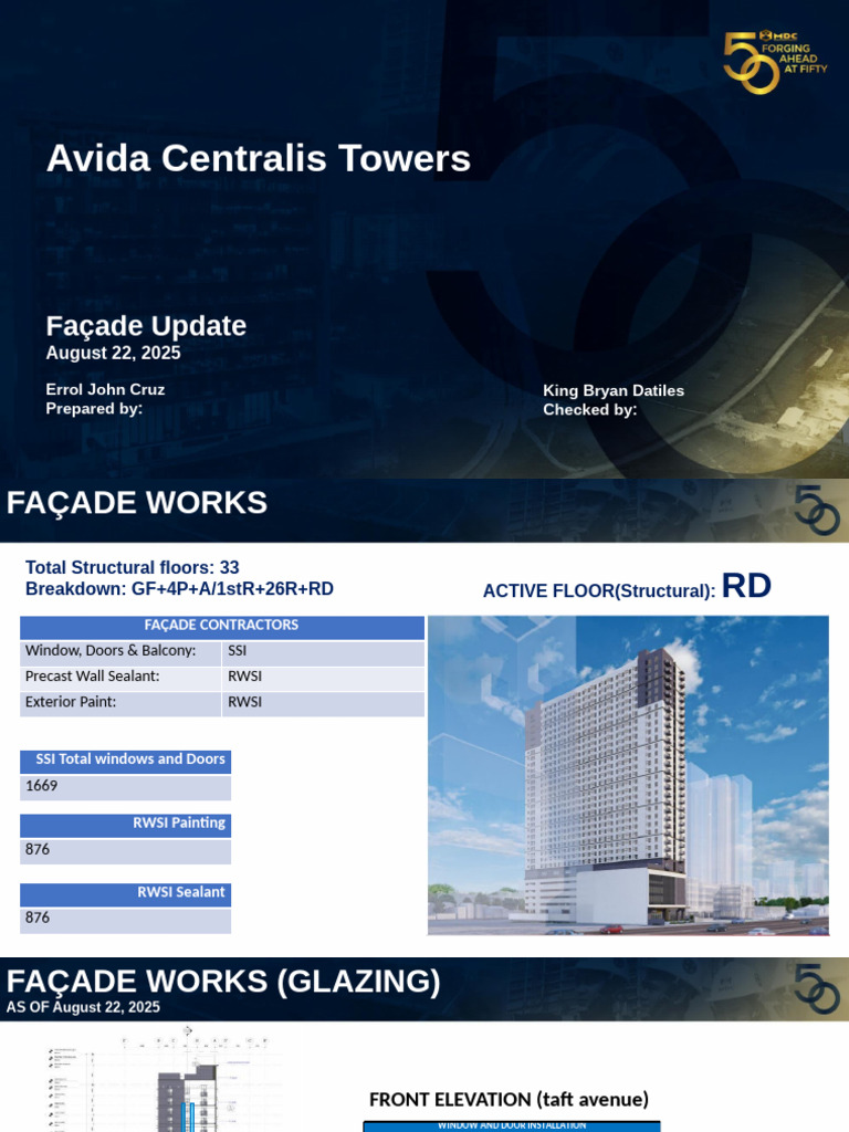 Avida Centralis Towers Façade Update | PDF