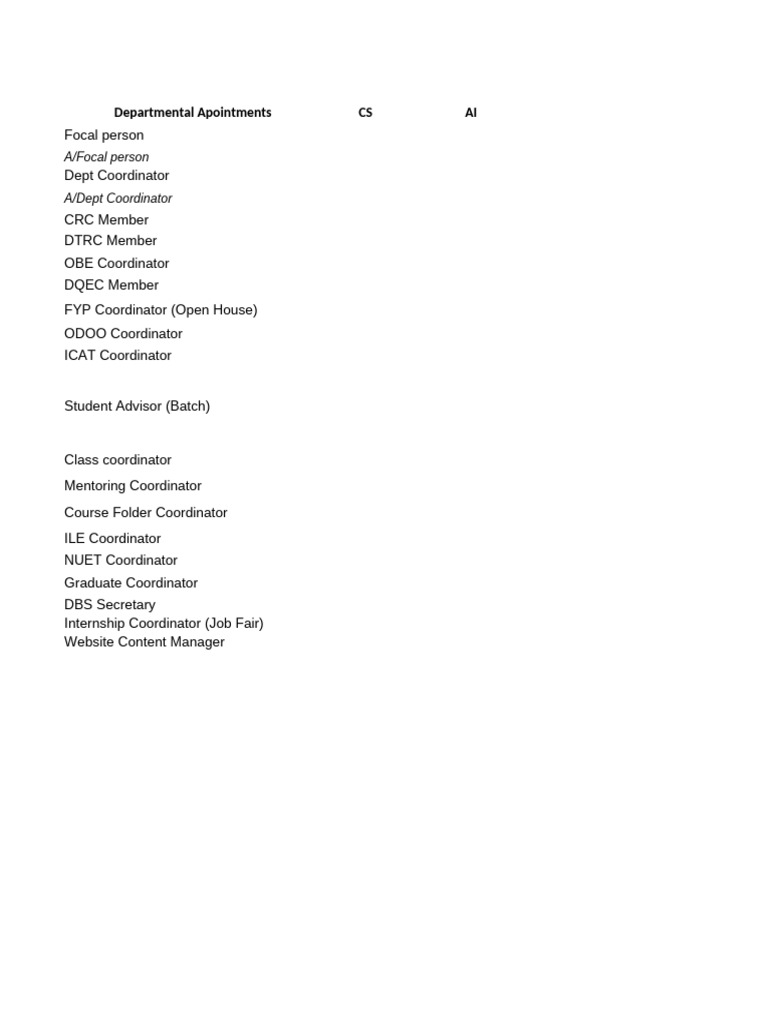 Appointments | PDF