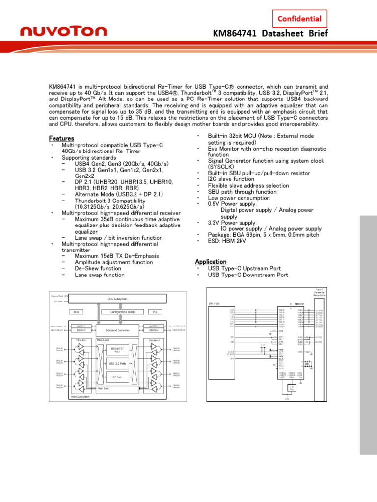 En Us Datasheet Brief KM864741 Rev1.05 | PDF | Usb | Computer Hardware