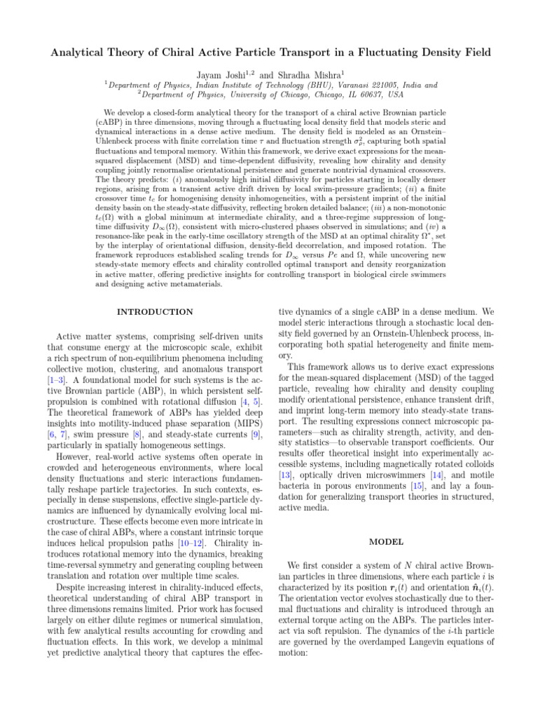 Analytical Theory of Chiral Active Particle Transport in A Fluctuating ...