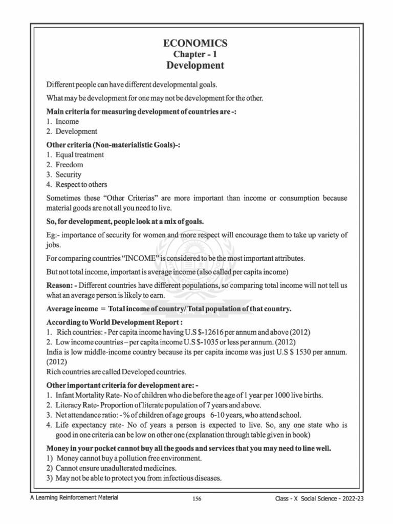Class 10 Economics | PDF