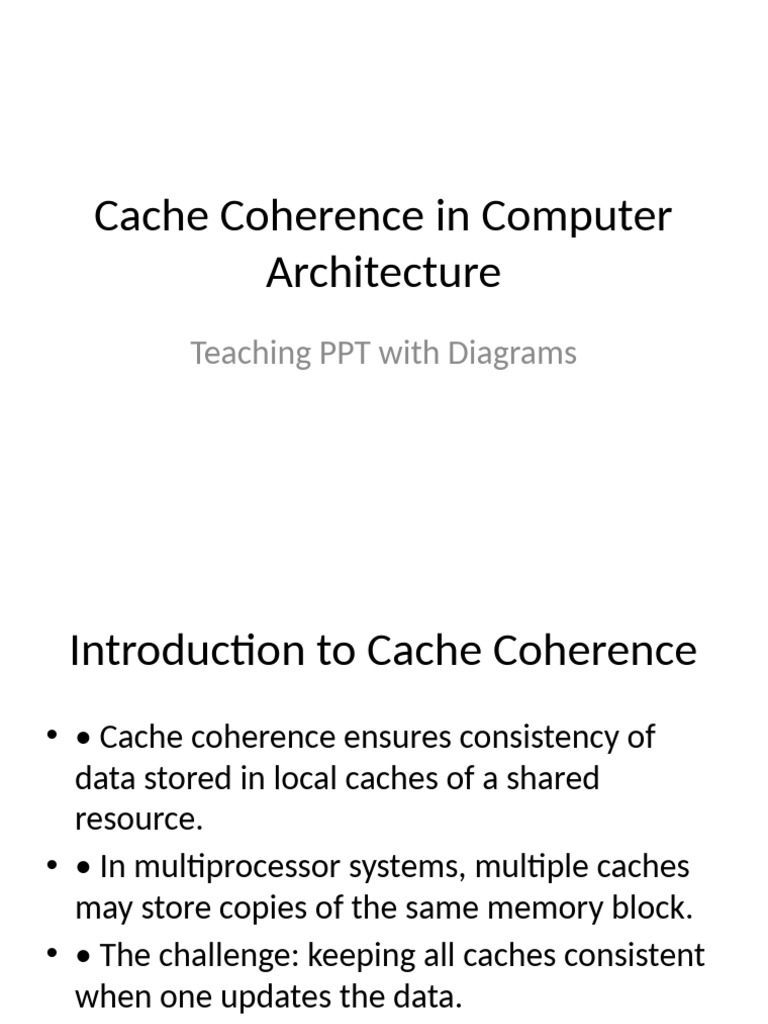 Cache Coherence in Multiprocessor Systems | PDF