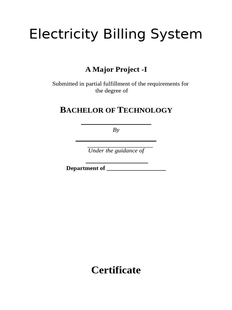 Electricity Billing System | PDF | Databases | Table (Database)