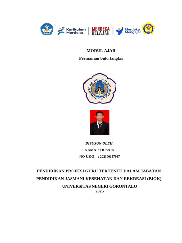 Modul Ajar Permainan Bulutangkis PJOK | PDF