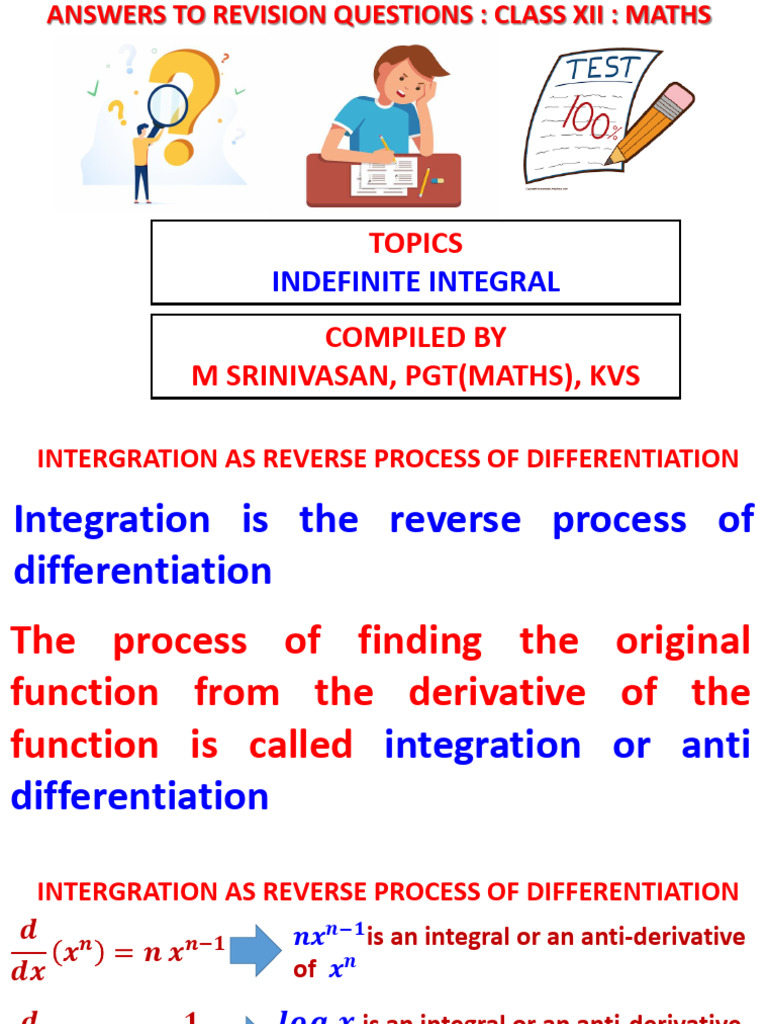 Indefinite Integration Concepts and Methods | PDF | Integral | Rational ...