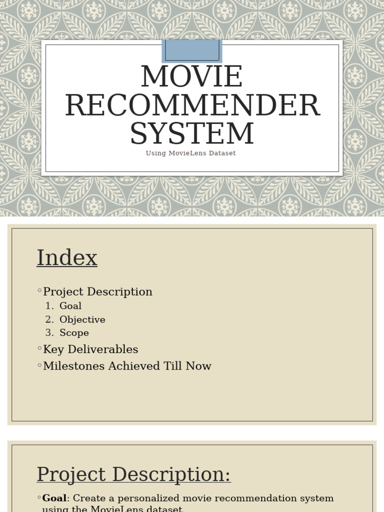 Movie Recommender System | PDF