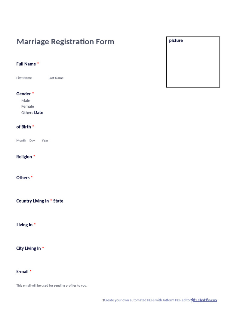 Marriage Registration Form | PDF