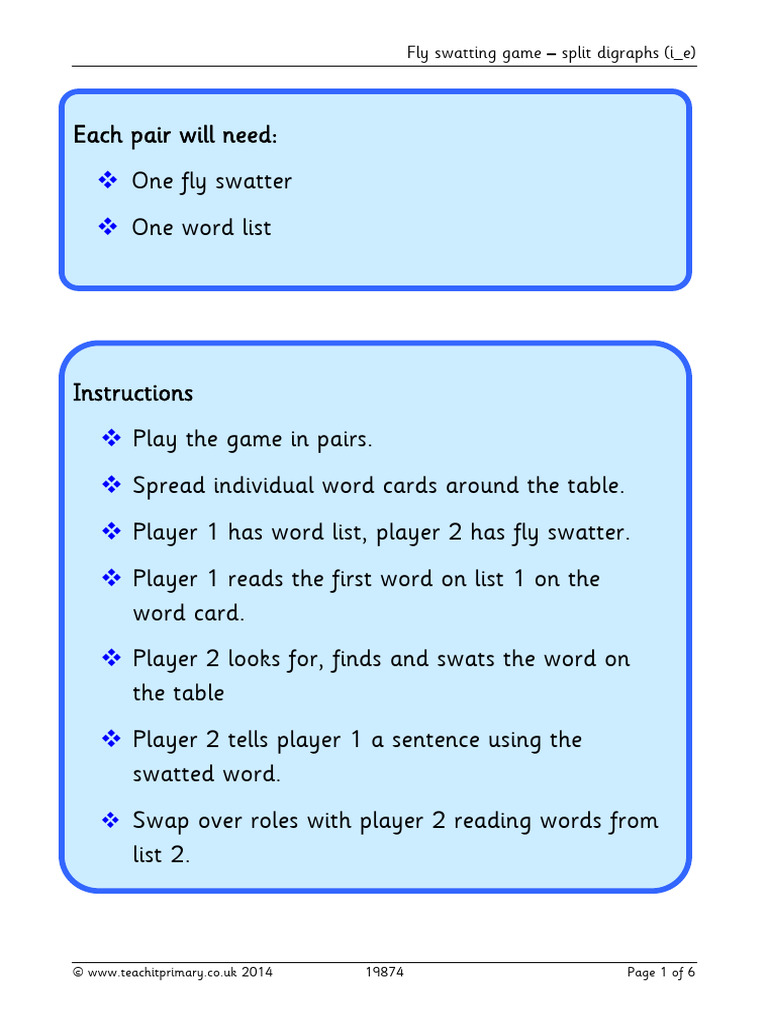 Fly Swatting Game Split Digraphs I e | PDF