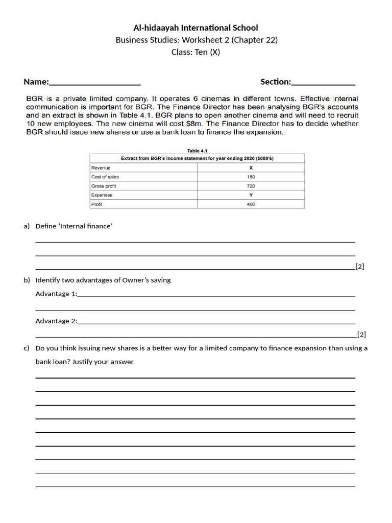 Chapter 22 Worksheet 2 | PDF