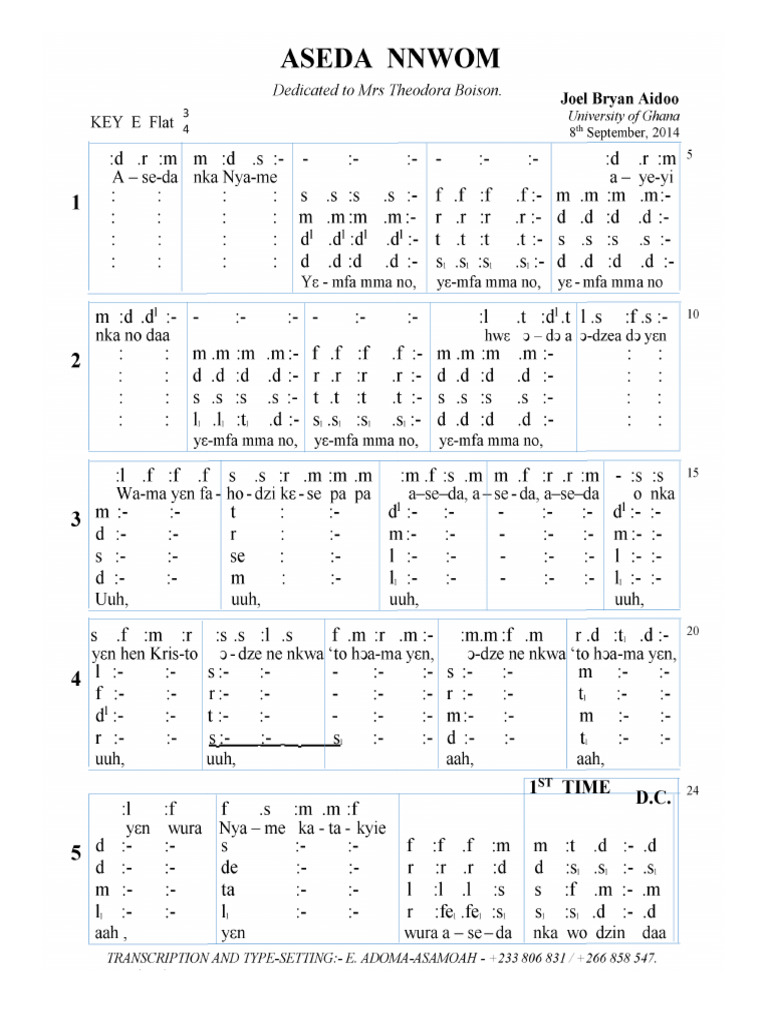 Aseda Nnwom - Tonic | PDF