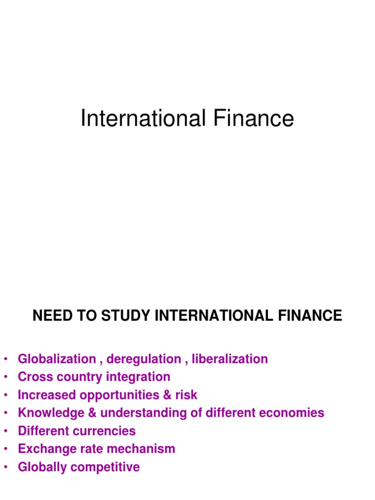 International Finance | PDF | Spot Contract | Exchange Rate