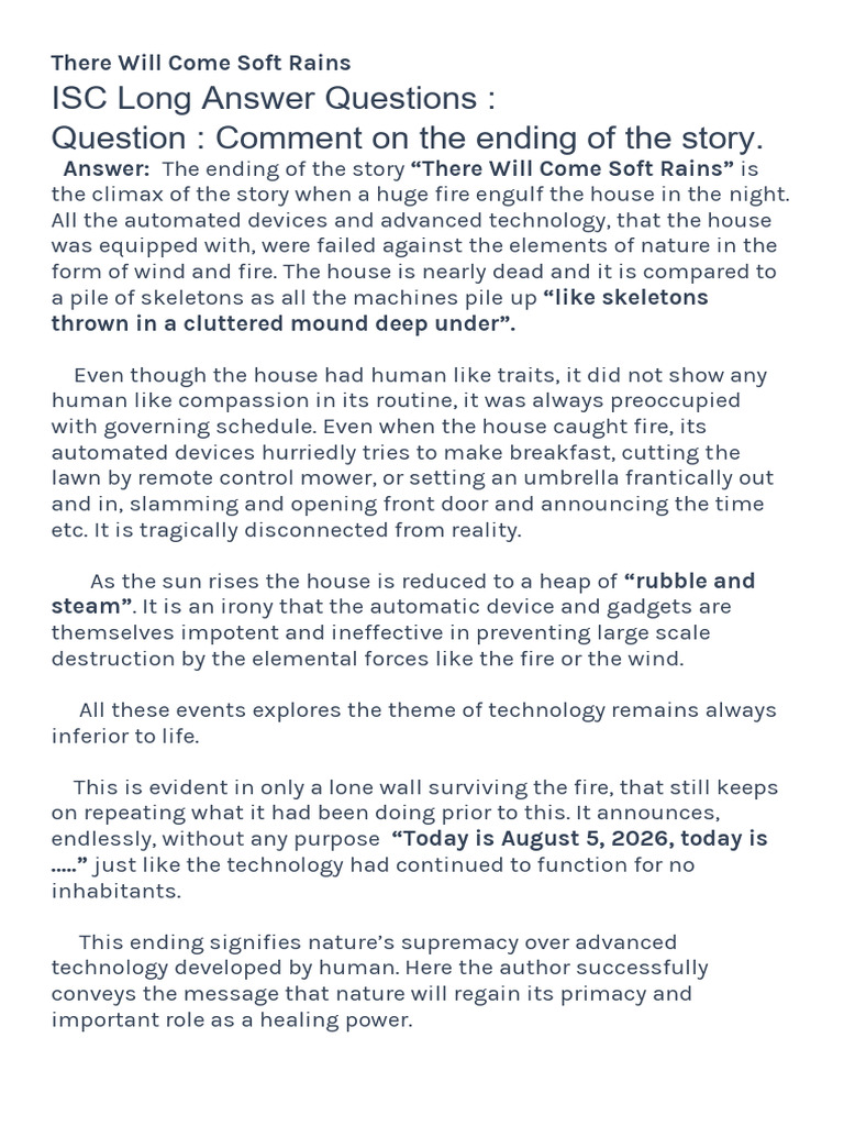 There Will Come Soft Rains by Ray Bradbury_250910_003515 | PDF