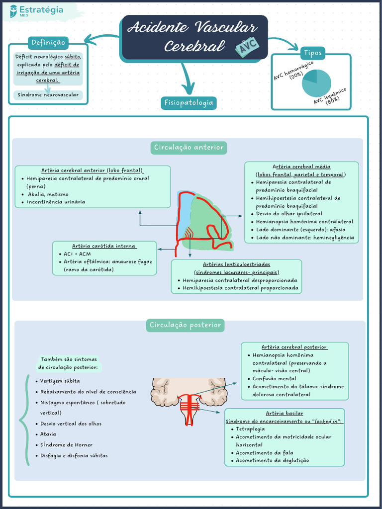 Mapas Mentais Neurologia | PDF | AVC | Enxaqueca