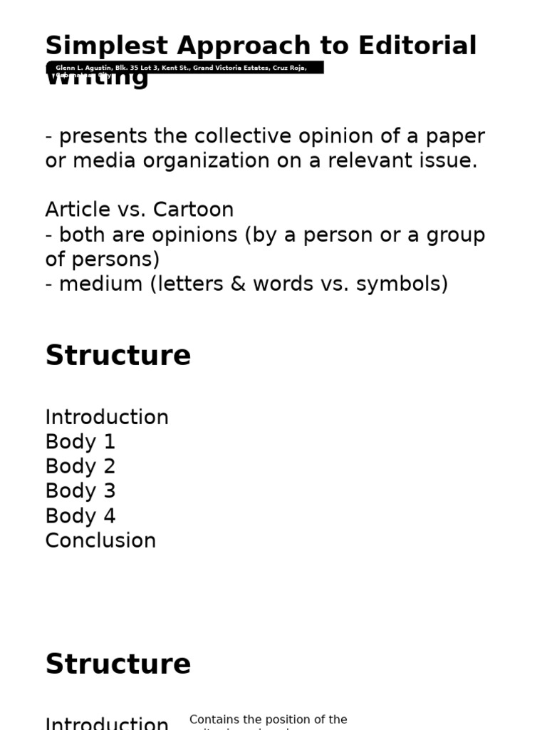 Essentials of Editorial Writing | PDF
