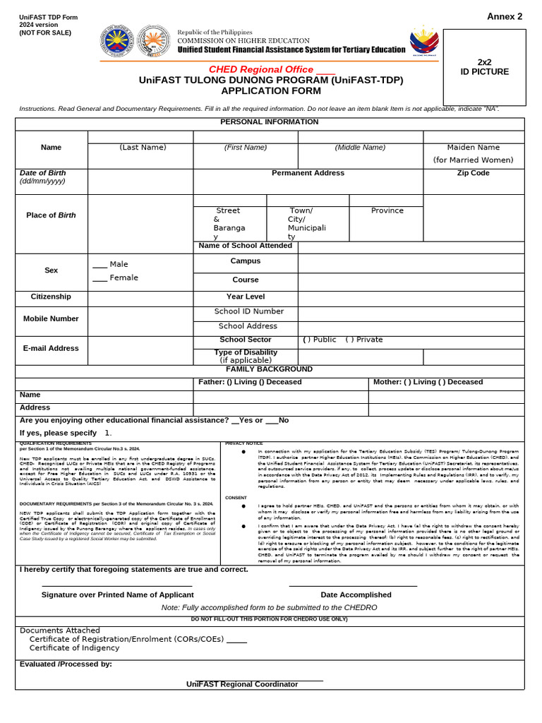 UniFAST Tulong Dunong Application 2024 | PDF | Justice | Crime & Violence