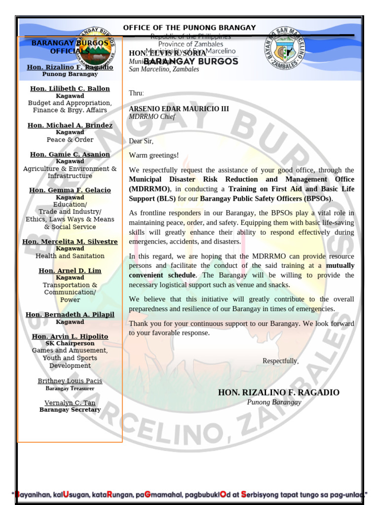 First Aid Training Request for BPSOs | PDF | Economies